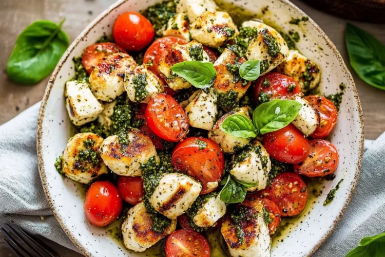 Pesto Chicken Caprese Salad: An Amazing Ultimate Recipe – Spiceful Kitchen